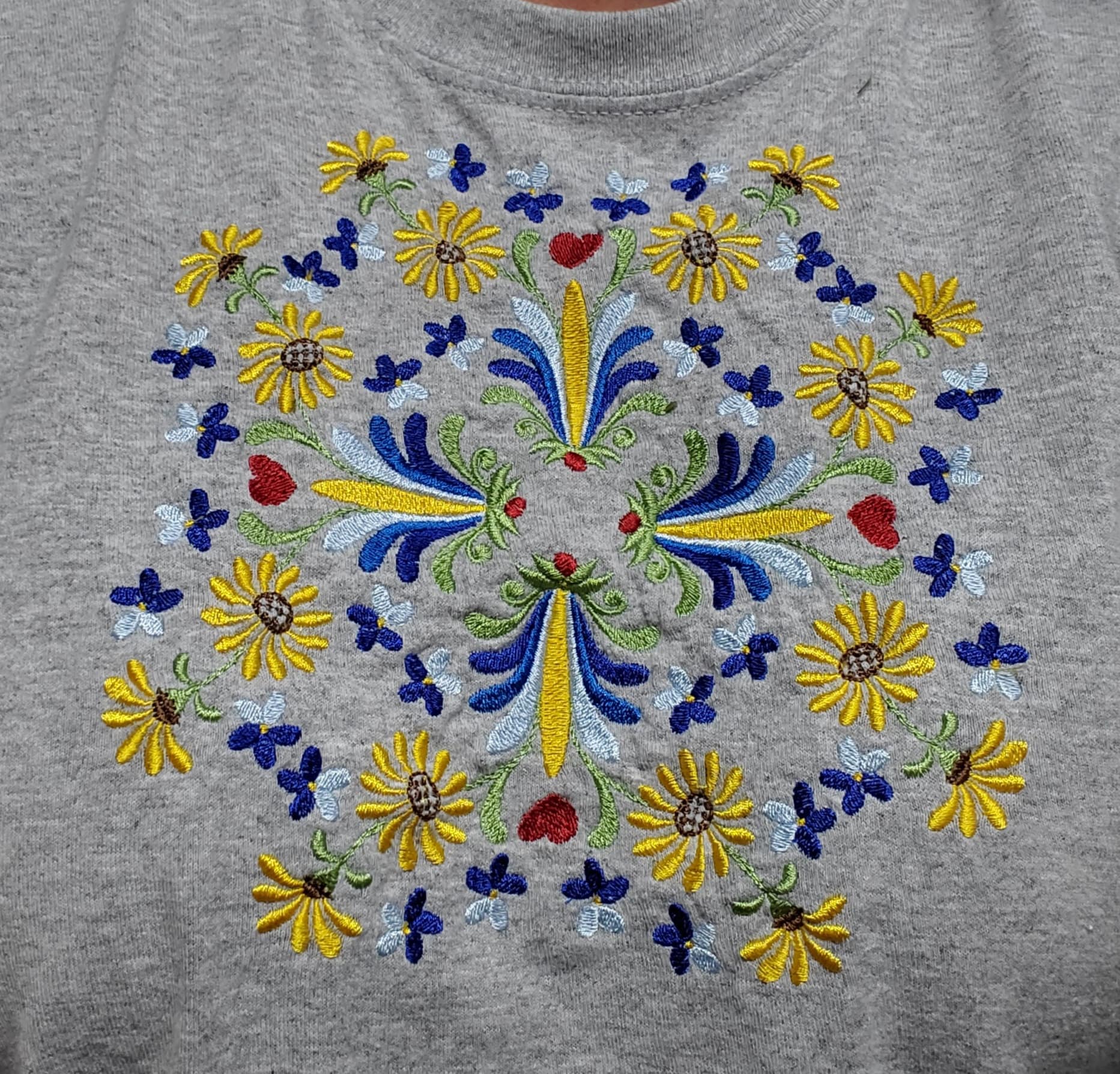 Kashubian Floral Heart Shaped Design 6M in 2 Sizes With Combination ...