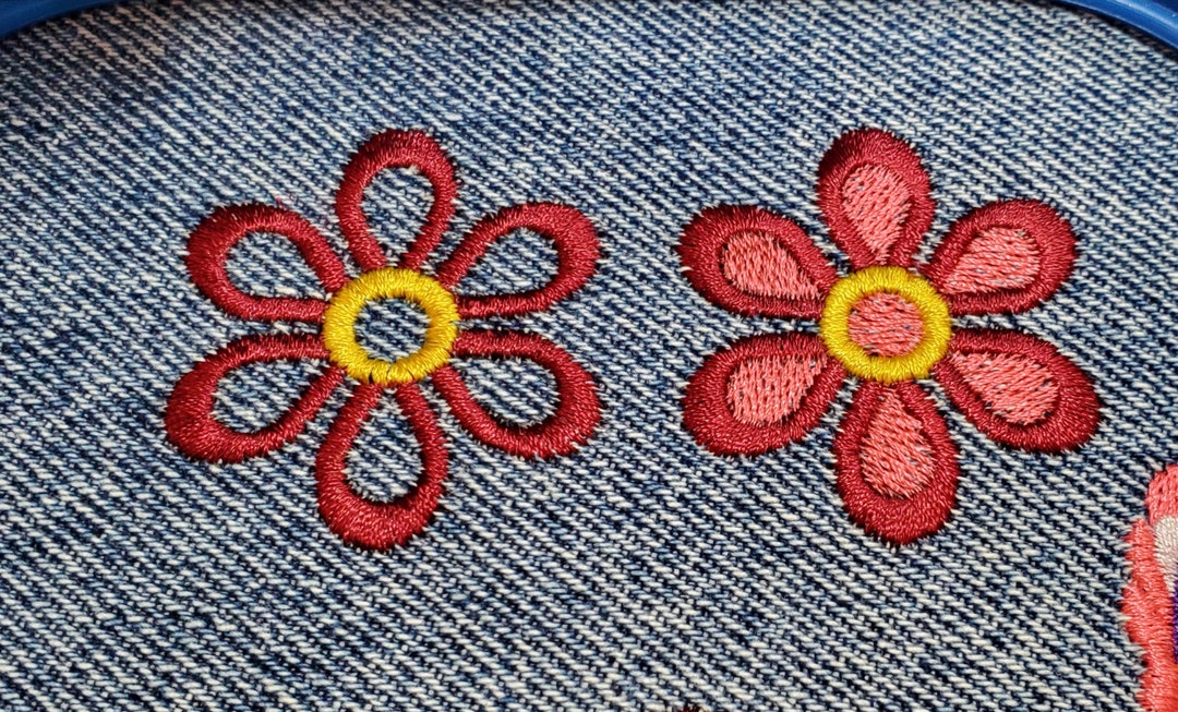 Flower - Simple, 6 Petals - in 4 Sizes: 1", 1.5", 2", 3" for Machine ...