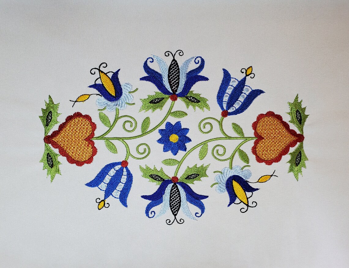 Oval Floral Design 4O in the Traditional Kashubian Style (poland ...