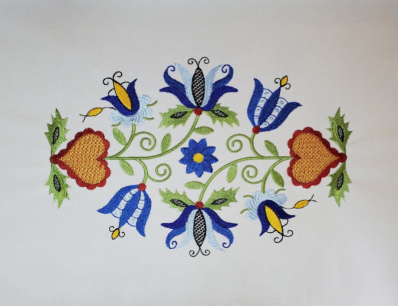 Oval Floral Design 4O in the Traditional Kashubian Style (poland ...