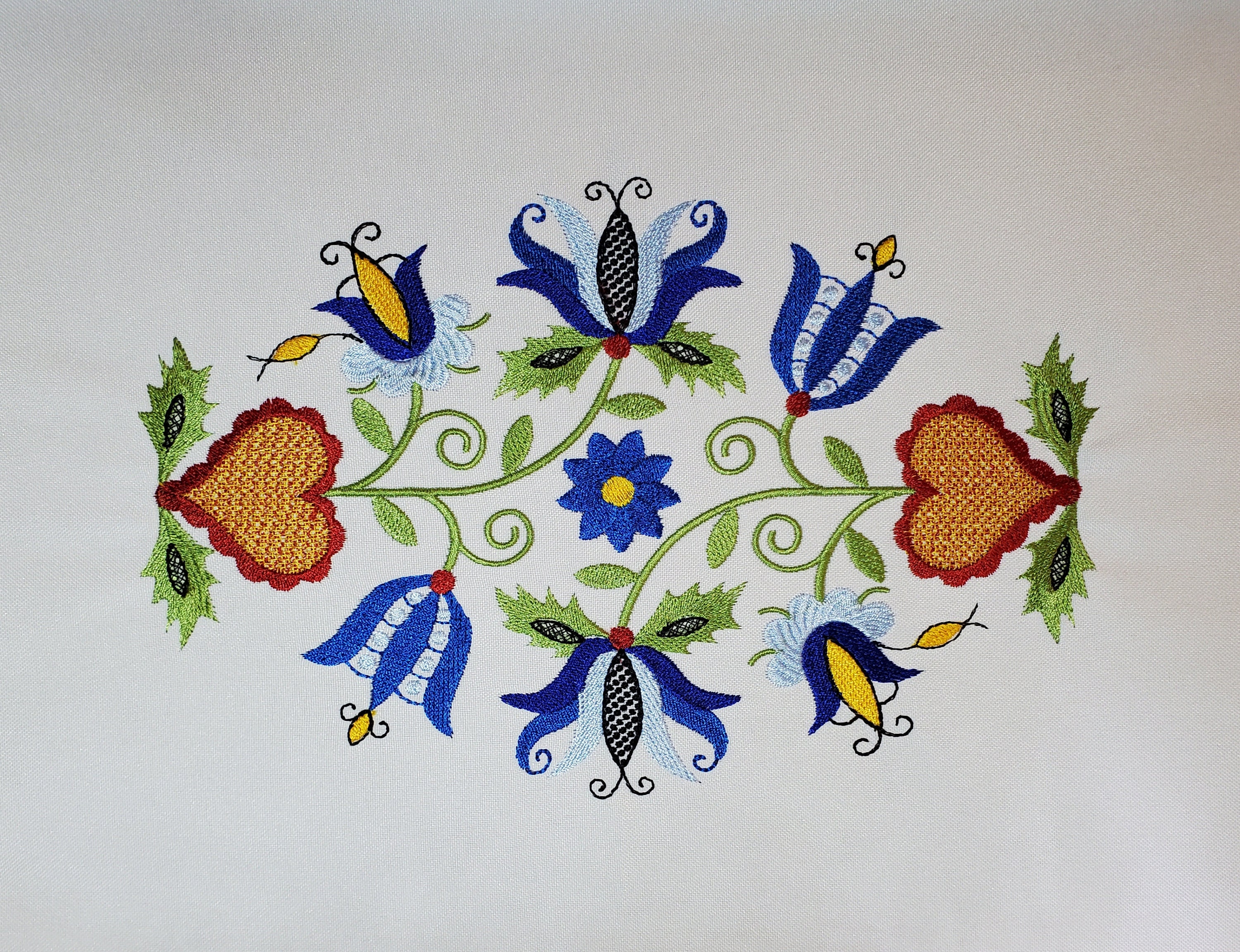 Oval Floral Design 4O in the Traditional Kashubian Style (poland ...