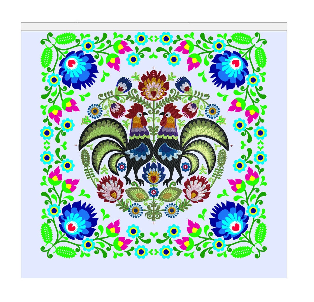 Wycinanki Style Polish Folk Art Design Pack E in 3 Sizes for Machine ...