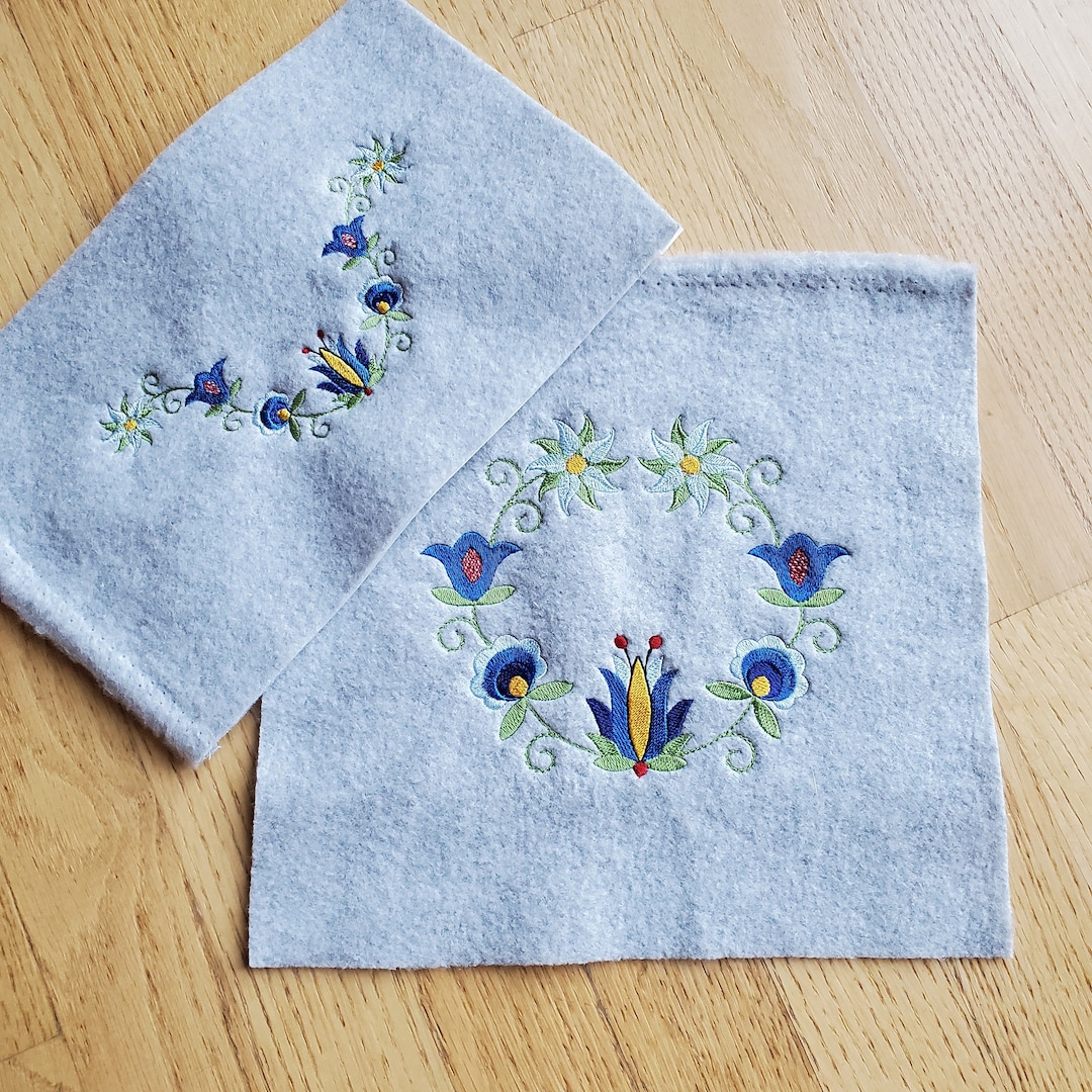 Kashubian Floral Tulip Design 1U in 4 Styles and 2 Sizes for Machine ...