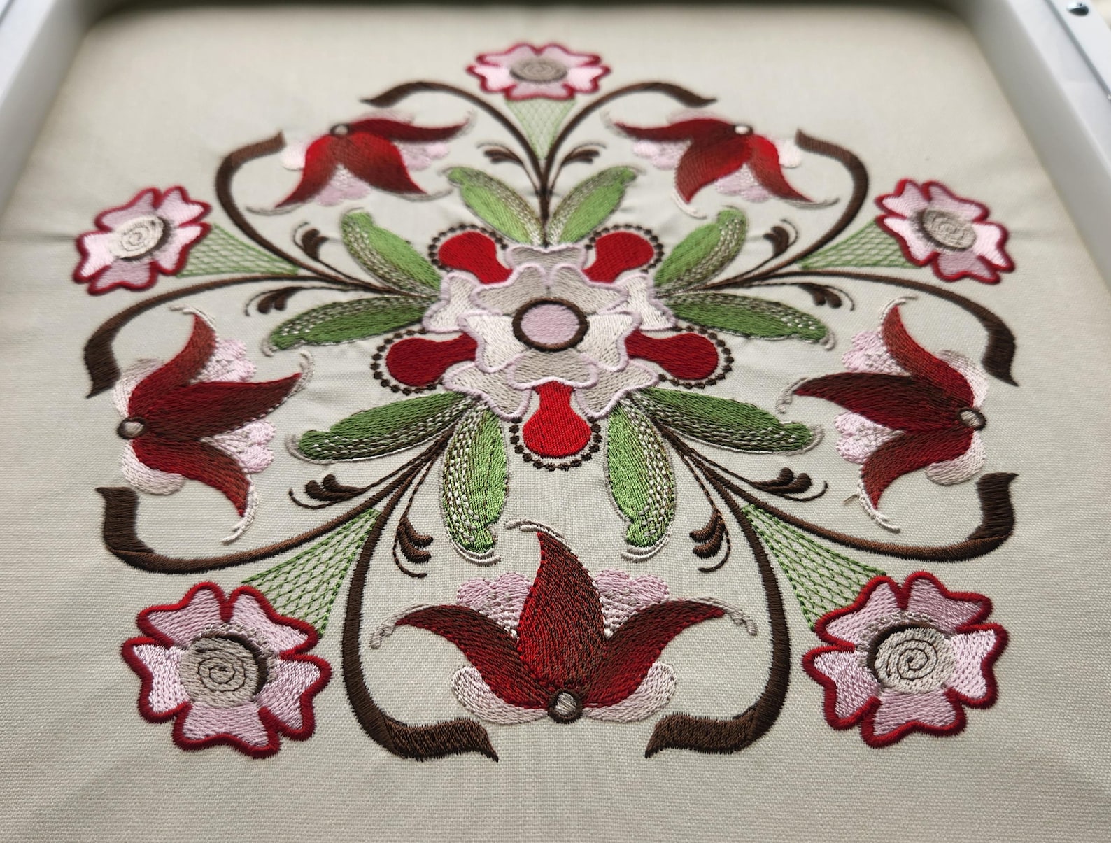 Rosemaling Machine Embroidery R4 Rogaland Style in 3 Sizes: 10, 9, and ...