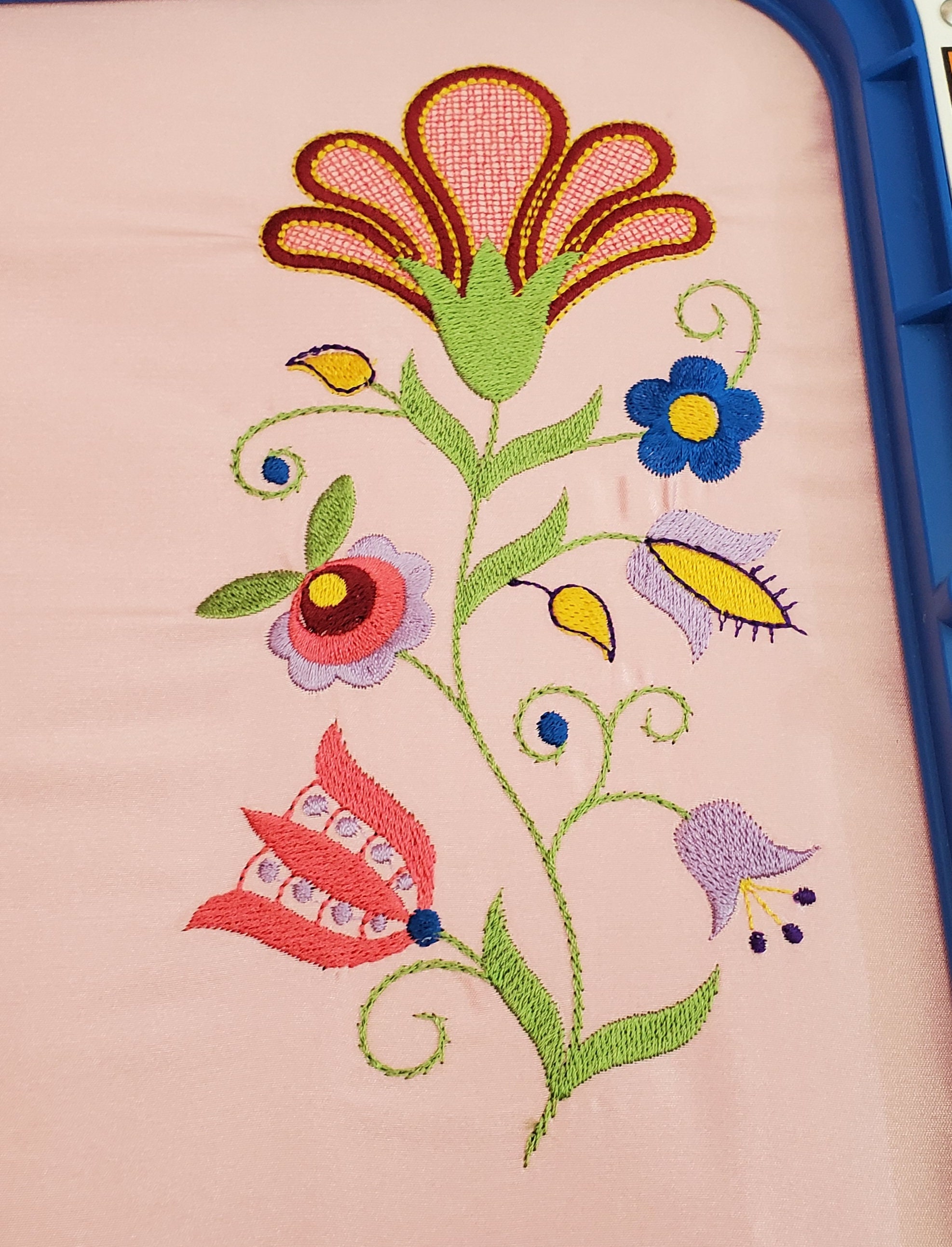 Kaszubian Floral Border Design With Palmeta 2M in 2 Sizes: 3.75x7" and ...