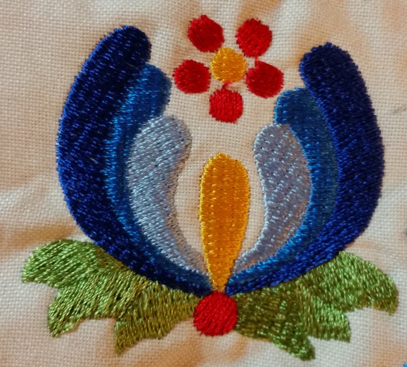 Palmeta - Machine Embroidery Design in the Kashubian Folk Art Style - Etsy