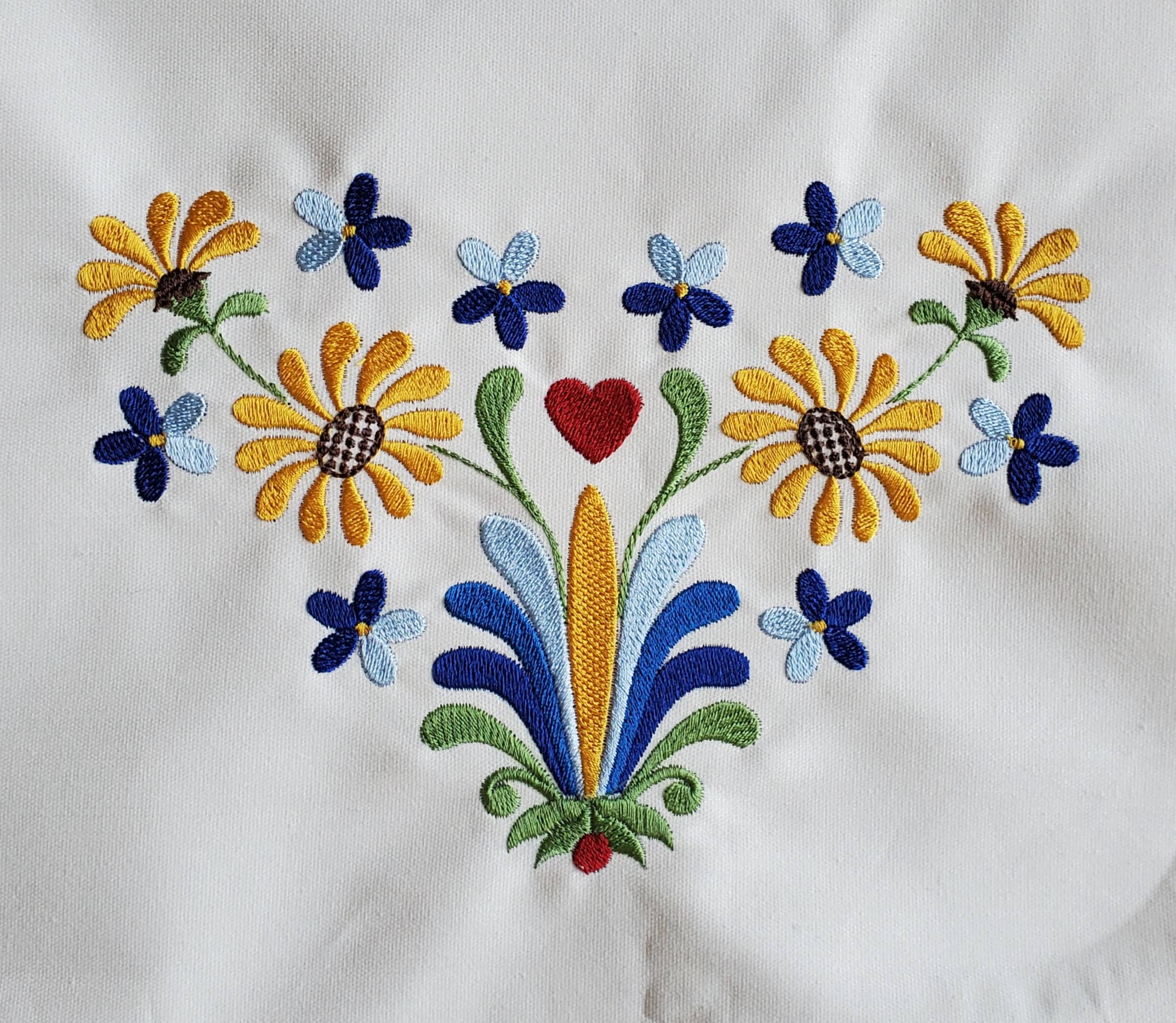Kashubian Floral Heart Shaped Design 6M in 2 Sizes With Combination ...