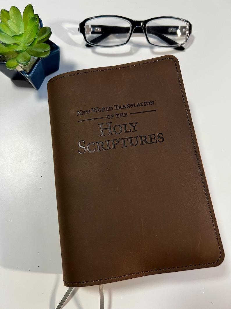Genuine Leather Bible Cover Jw - English Bible Cover - Jw Gift - Elders ...
