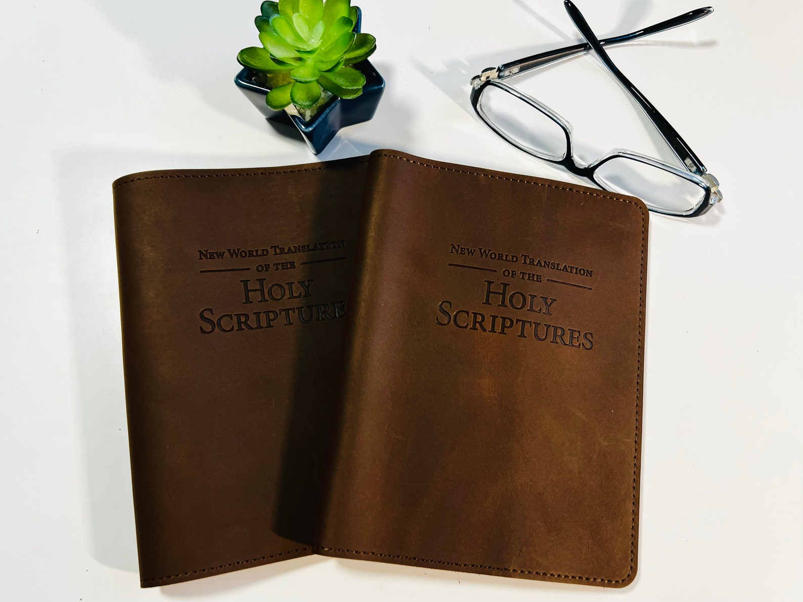 Genuine Leather Bible Cover Jw - English Bible Cover - Jw Gift - Elders ...