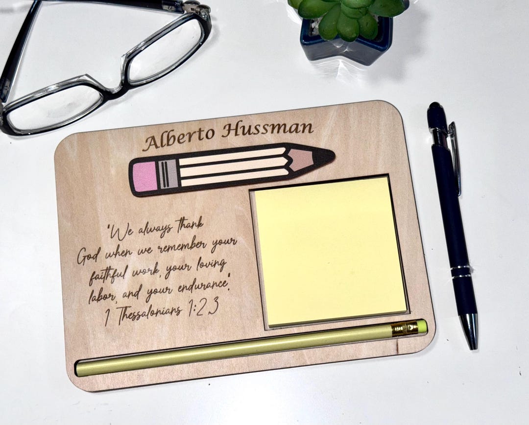 Jw Gift - Jw Personalized Desk Note Pad Holder - Jw Custom Elders Gift ...