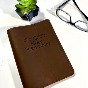 Genuine Leather Bible Cover Jw - English Bible Cover - Jw Gift - Elders ...