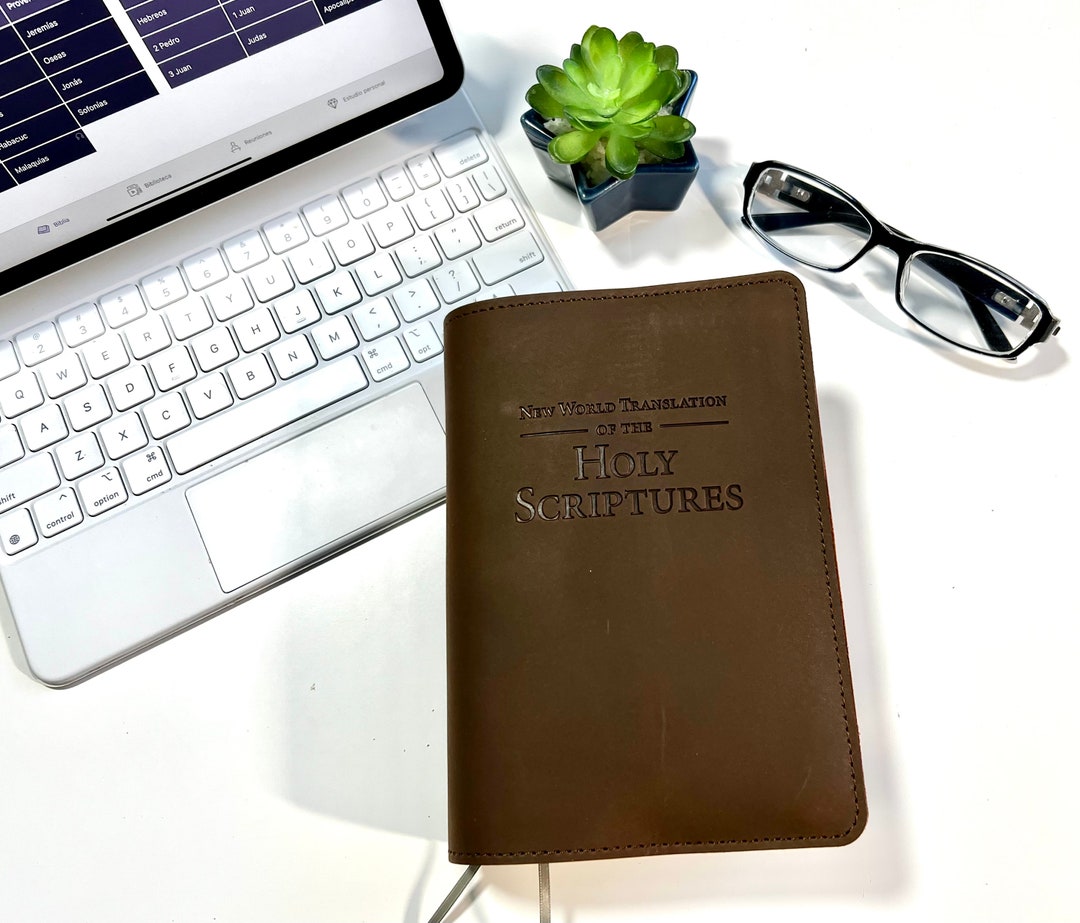 Genuine Leather Bible Cover Jw - English Bible Cover - Jw Gift - Elders ...