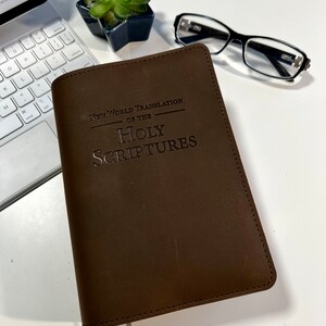 Genuine Leather Bible Cover Jw - English Bible Cover - Jw Gift - Elders ...