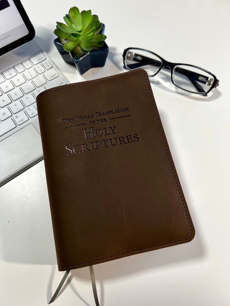 Genuine Leather Bible Cover Jw - English Bible Cover - Jw Gift - Elders ...