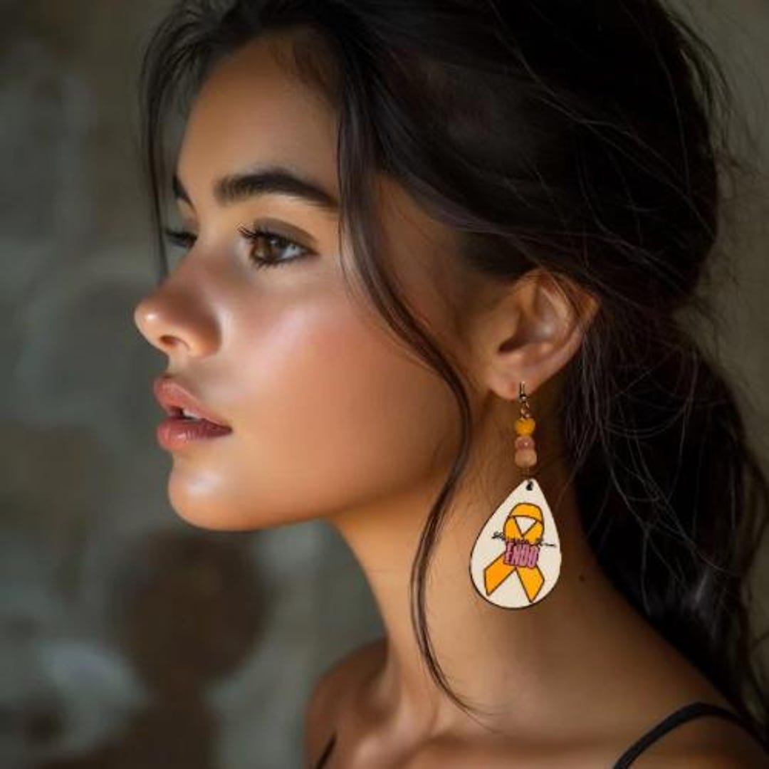 Stronger Than Endometriosis Sublimation Earrings, Funny Endo Warrior ...