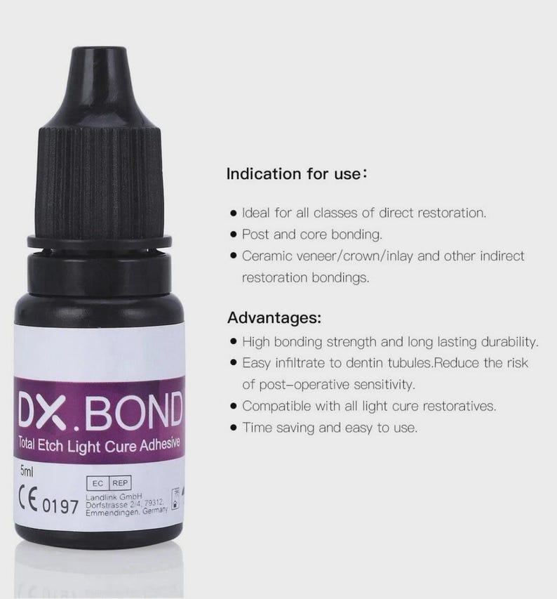 Dentex DX Bond - Dental Etch Light Cure Dentin Enamel Resin Bonding ...