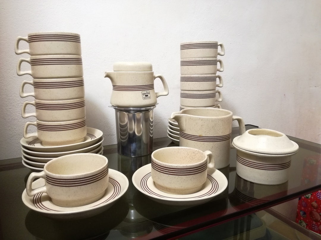 Franco Pozzi Gresline Espresso Coffee Maker 31 Piece Ceramic Tea/coffee ...