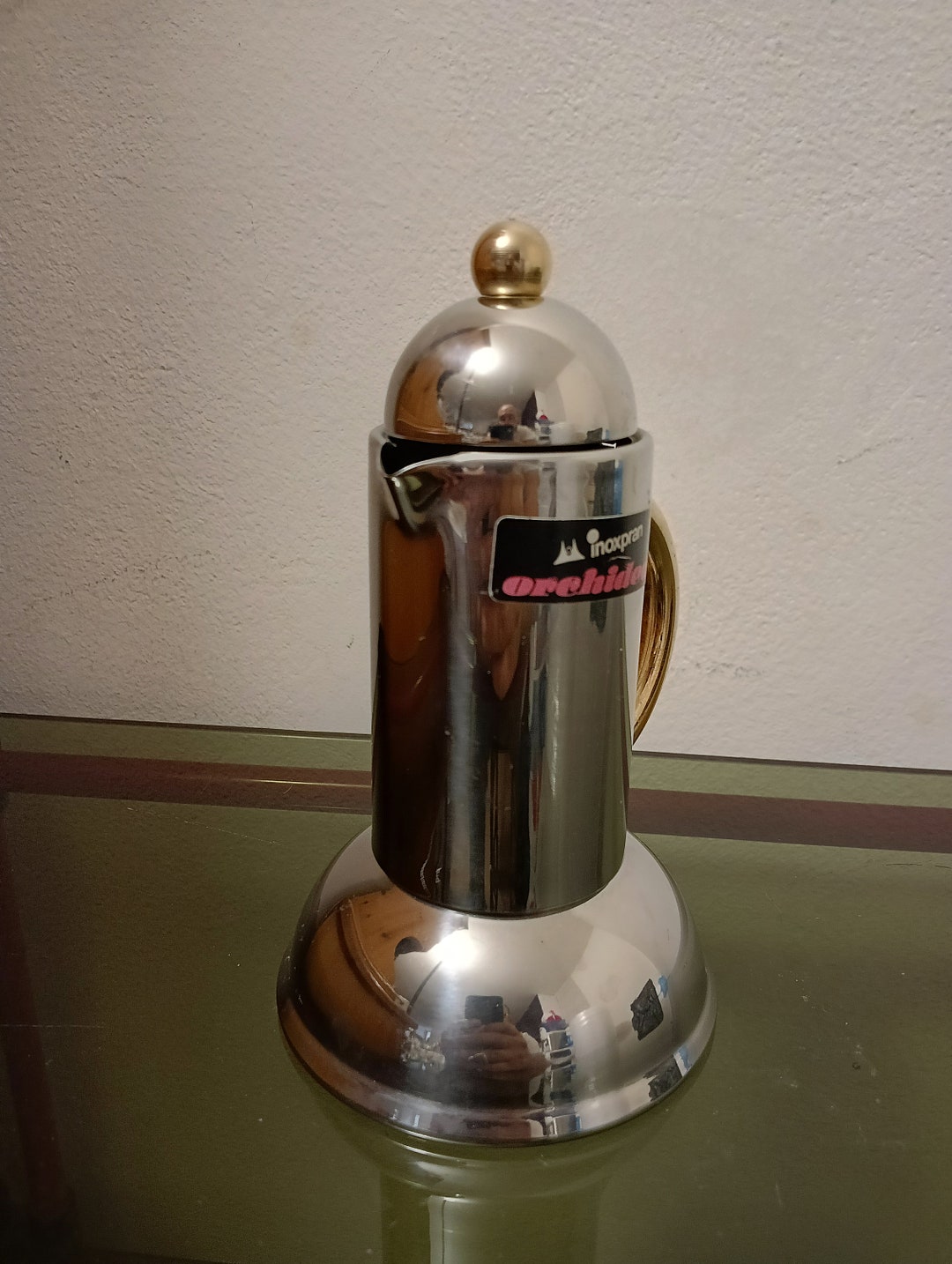 Inoxpran Orchidea Espresso Coffee Maker Stainless Steel 24 Kr Gold ...