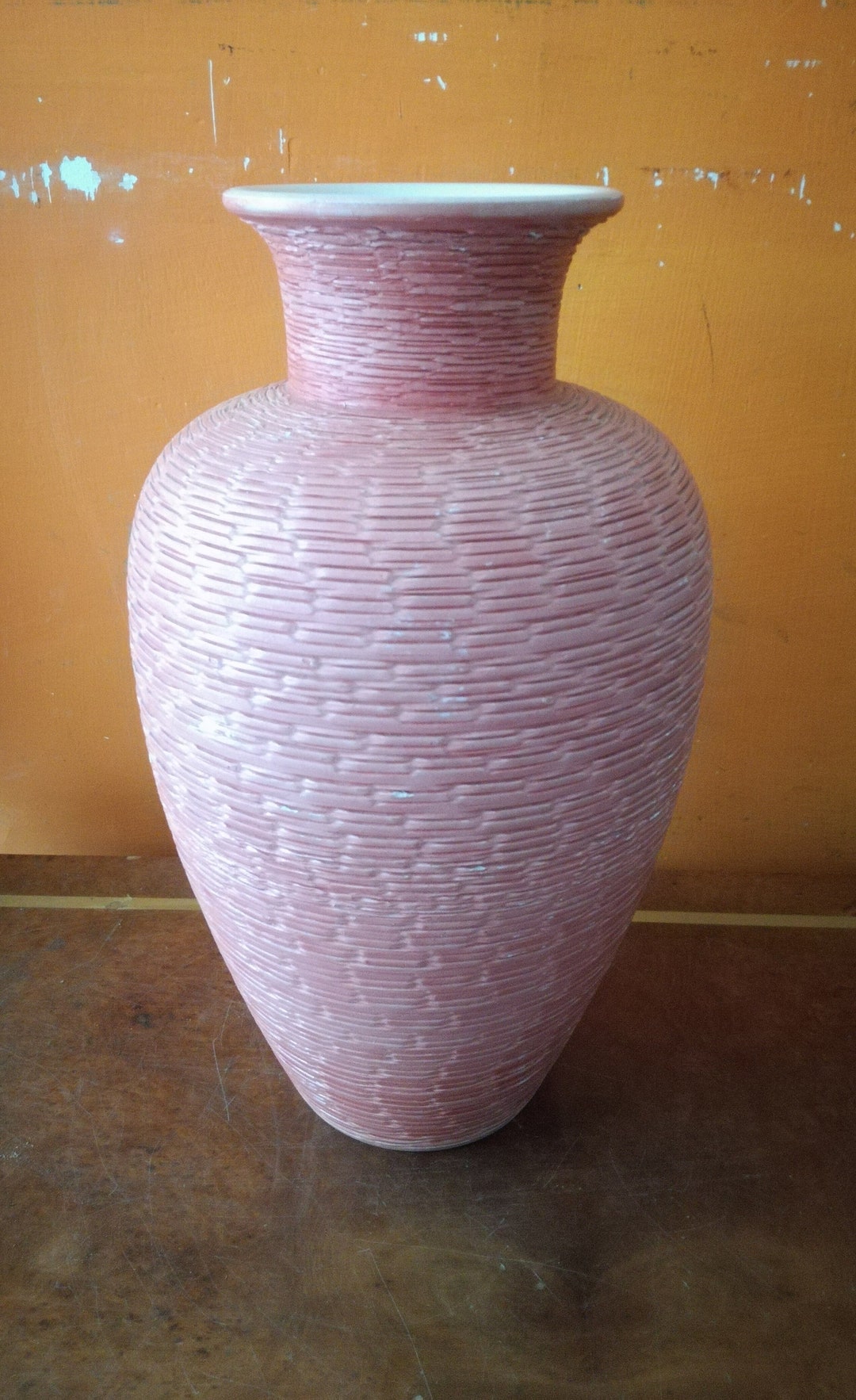 Bitossi Vase Pink Ceramic 34.5 Cm Tall Aldo Londi Rosenthal Was ...