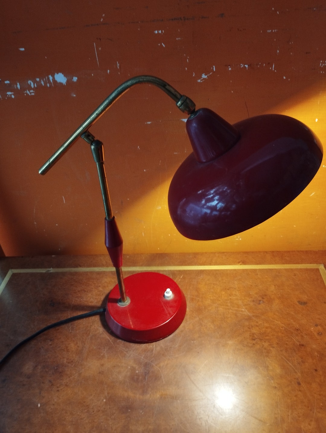 Brass Table Lamp Two Joints Stilnovo Era Made in Italy 1950s - Etsy