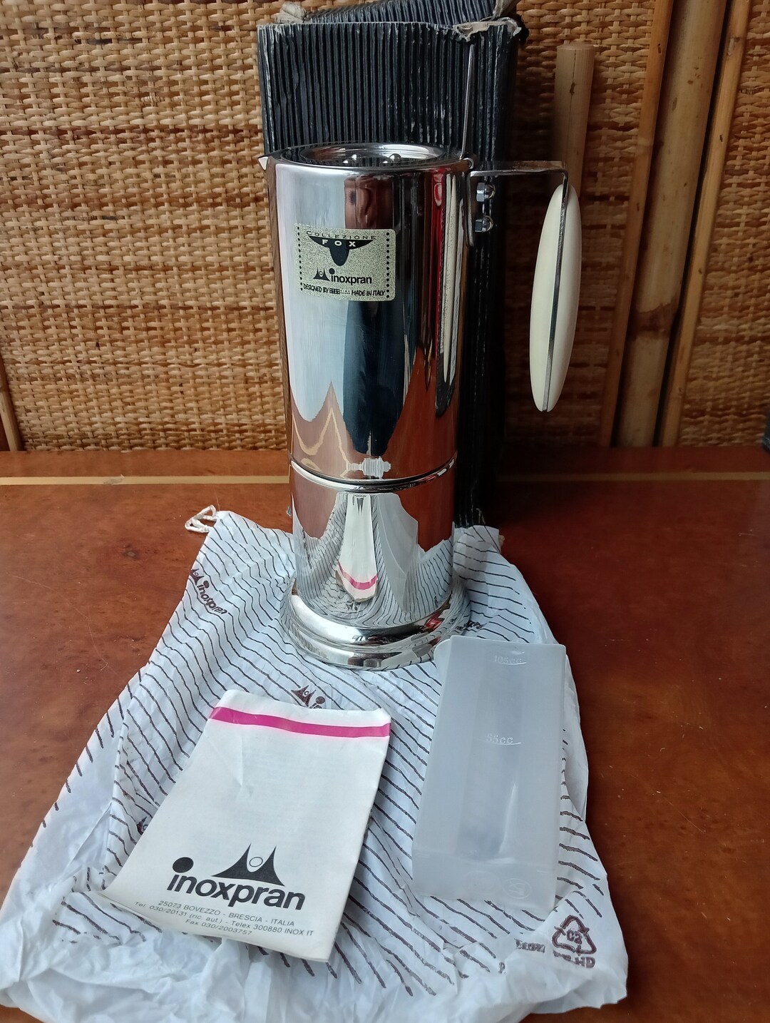 FOX Inoxpran Raul Kiaer Espresso Coffee Maker New Design NOS 6 Cups ...