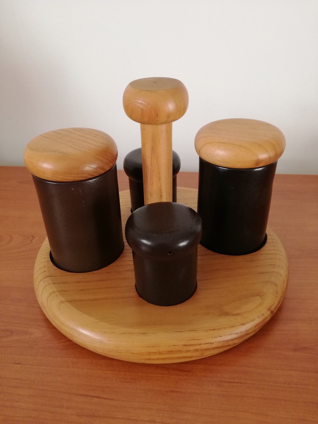 Franco Pozzi Ceramic Condiments Service Oil Vinegar Salt Pepper ...