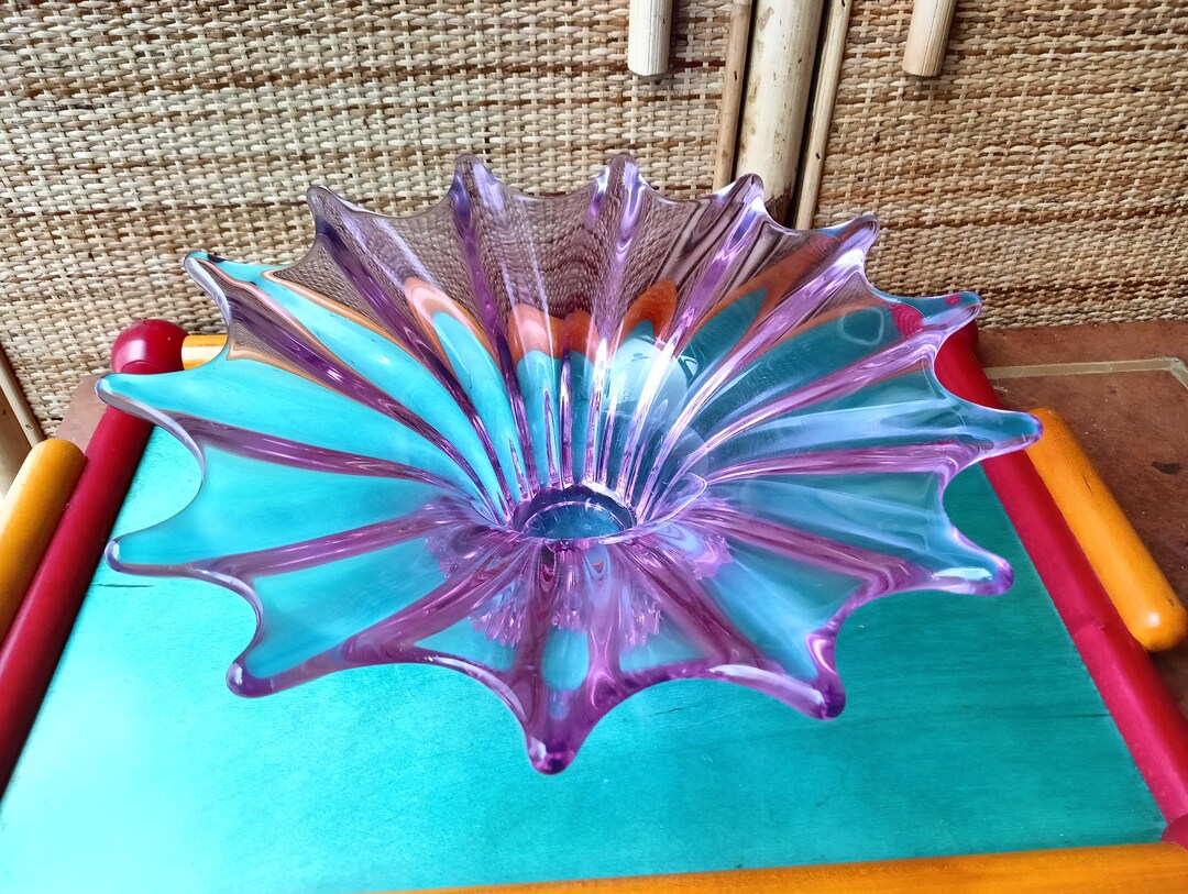 Murano Glass Alexandrite Centerpiece 3 Kg Made in Italy 1970s - Etsy