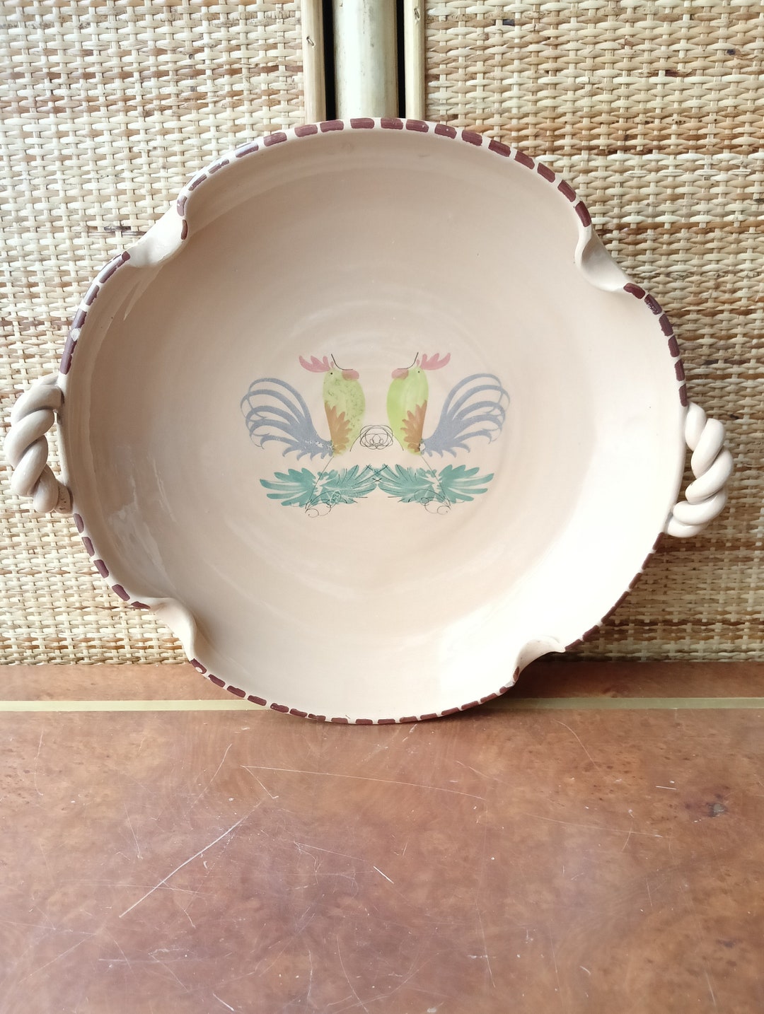 Glazed Ceramic Plate Grottaglie Puglia Apulia Hand-painted Majolica ...