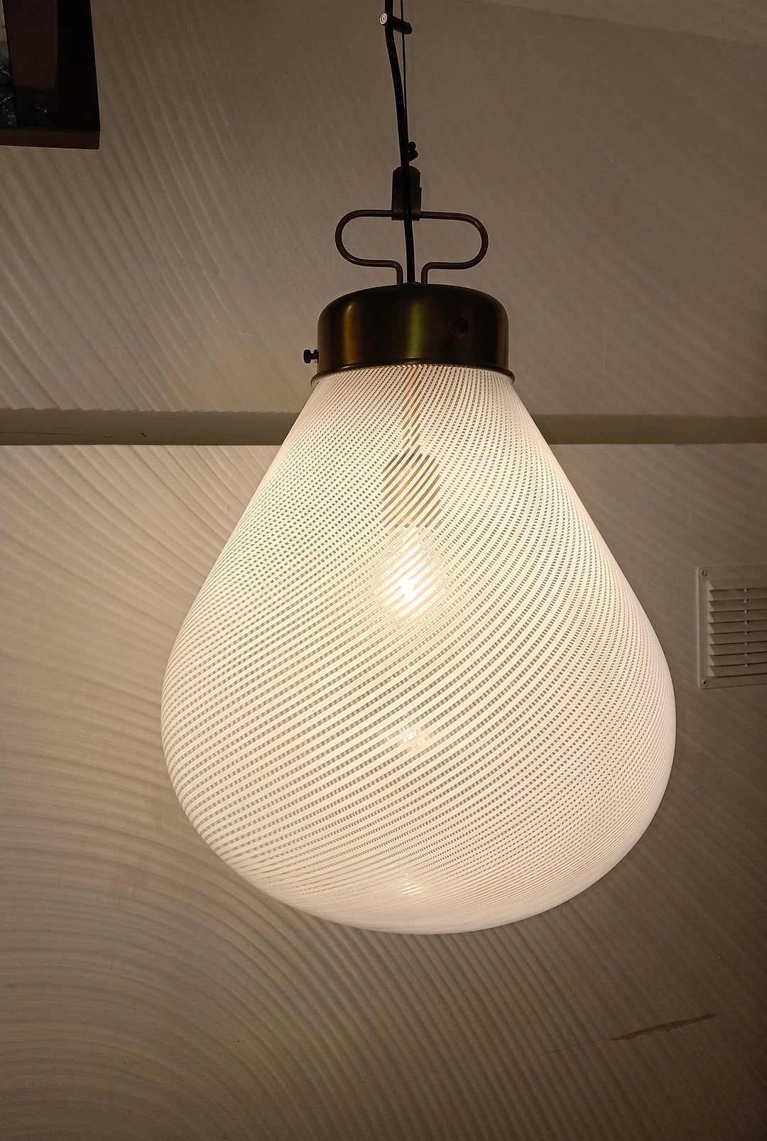 Murano Swirl Ceiling Glass Bulb Filigree Glass Venini Made in Italy ...
