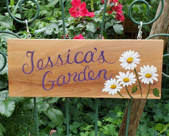 Flower Garden Sign Custom Flower Garden Sign Personalized | Etsy