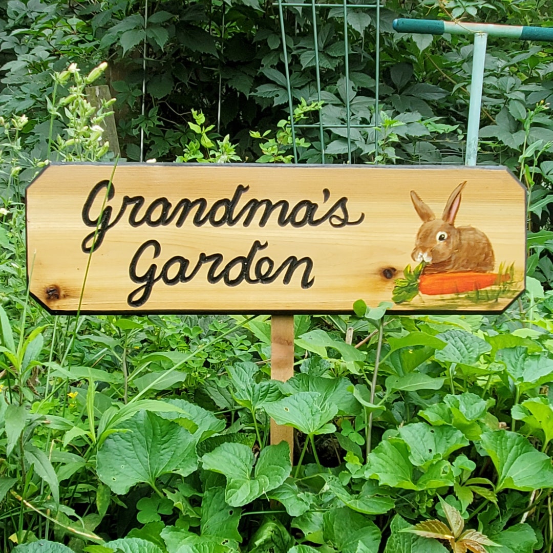 Bunny Garden Sign - Etsy