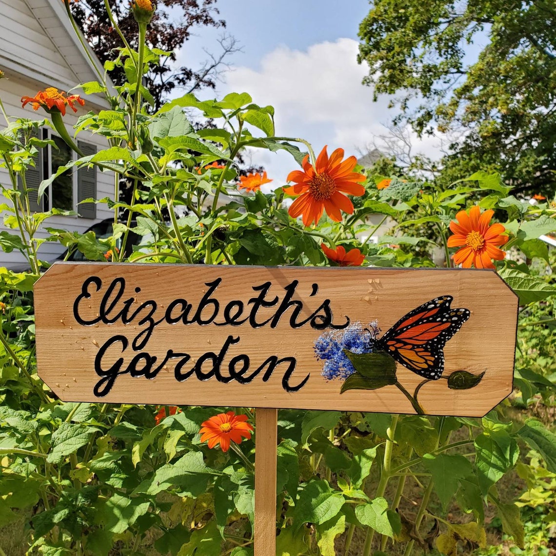 Butterfly Garden Signs Personalized Garden Signs Mom's - Etsy
