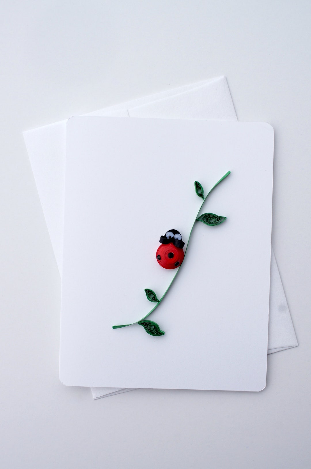 Handmade Card |quilled Card| Paper Quilling Paper Art | Ladybug Card ...