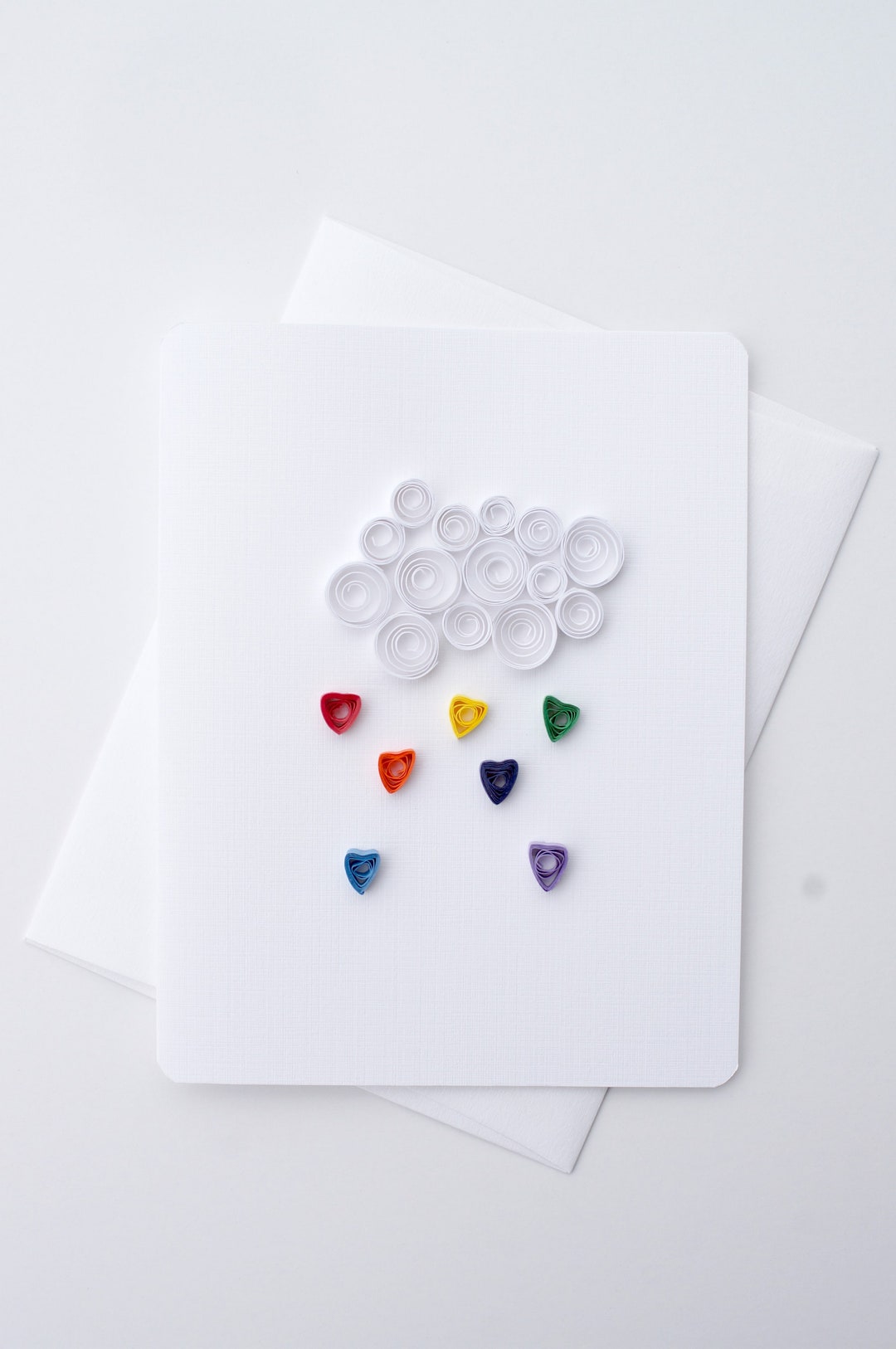 Rainbow Card Handmade Greeting Card Quilled Paper Art - Etsy