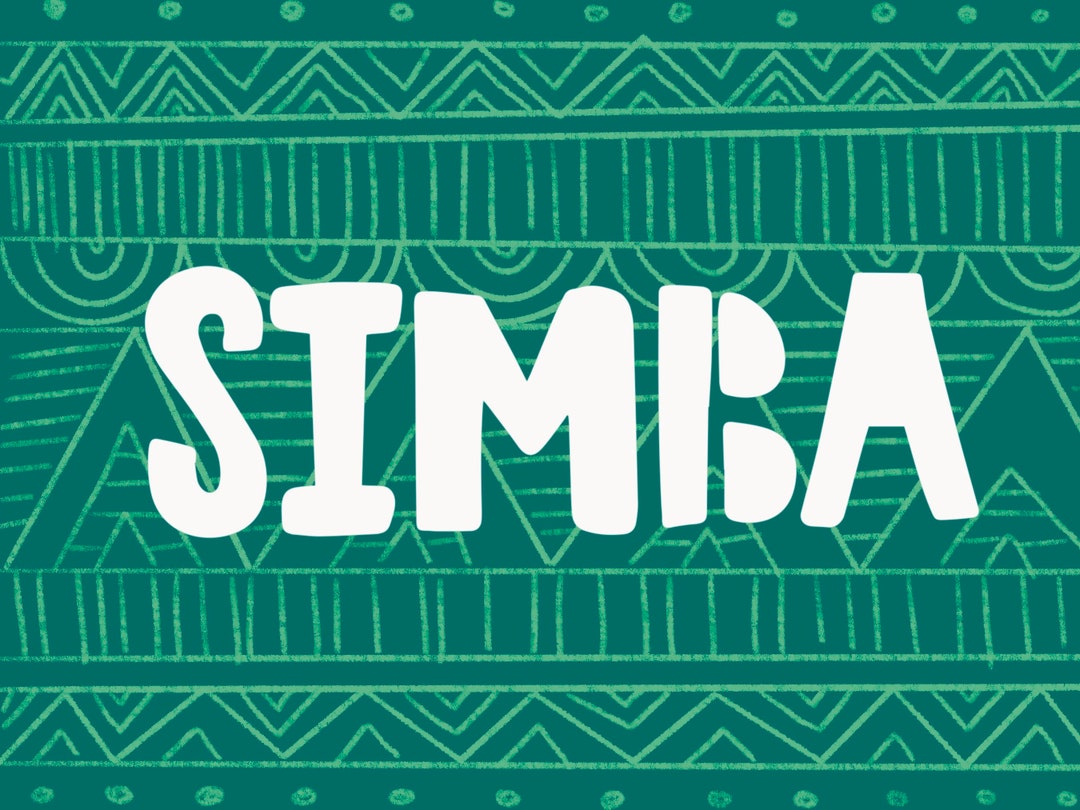 Simba Font | Hand-lettered Block Font | Sans Serif Font | Font Download ...