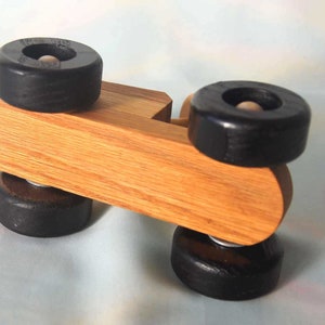 Hand Made Wood Push Toy - SOAP BOX RACER- for Creative Play - Oak With ...