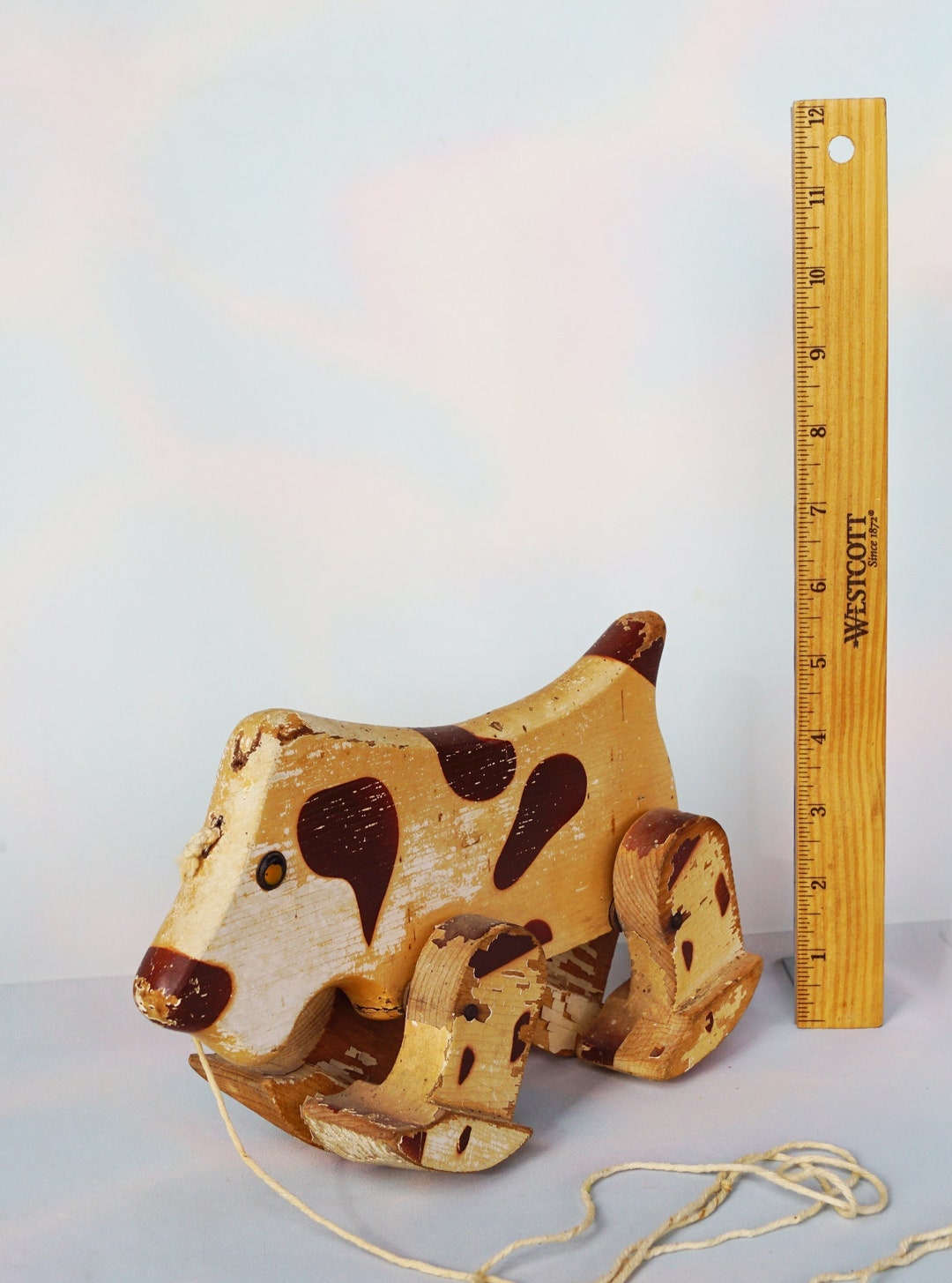 Wallie Dorr Co. Child’s DOG PULL Toy-wooden Toy That Waddles Along ...