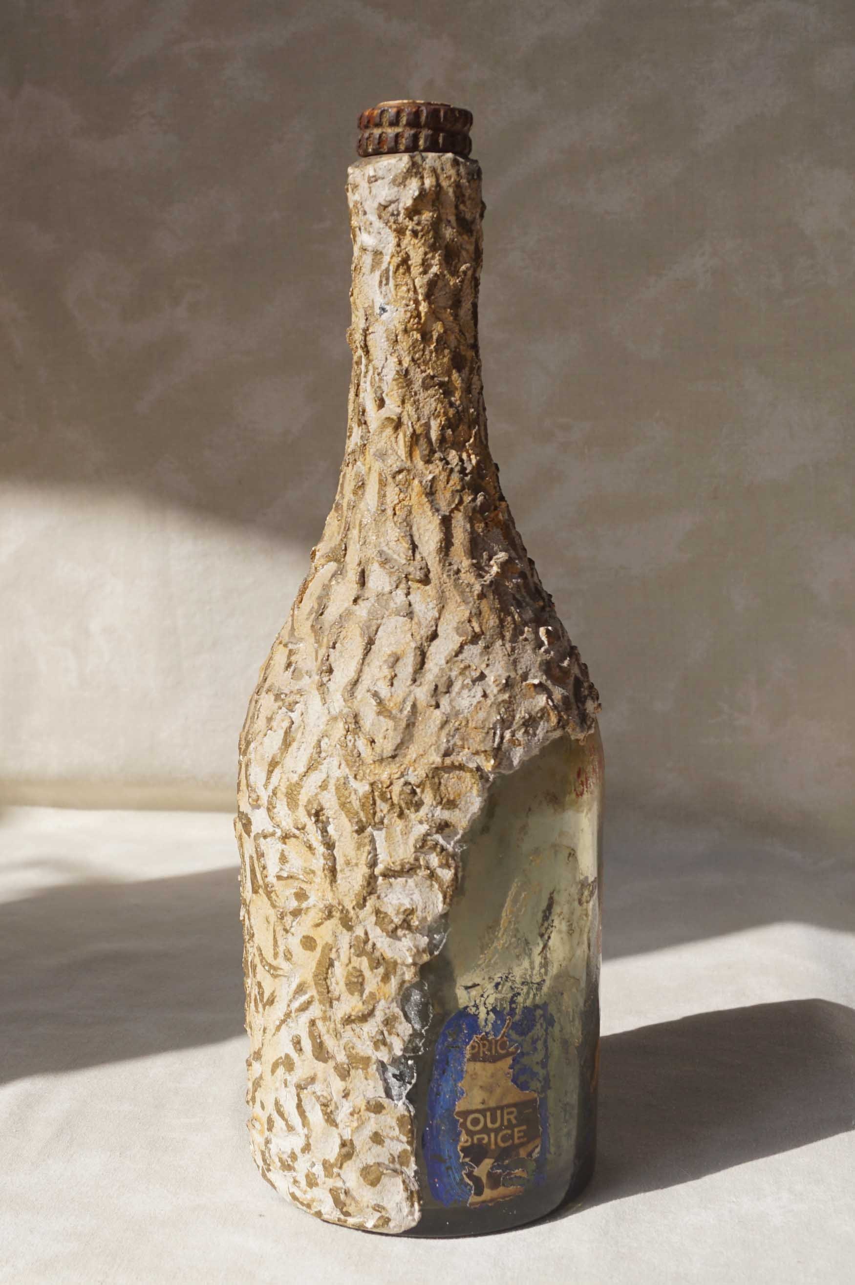 UNUSUAL WHISKEY BOTTLE With Kick-up Base and Applied Covering - Etsy