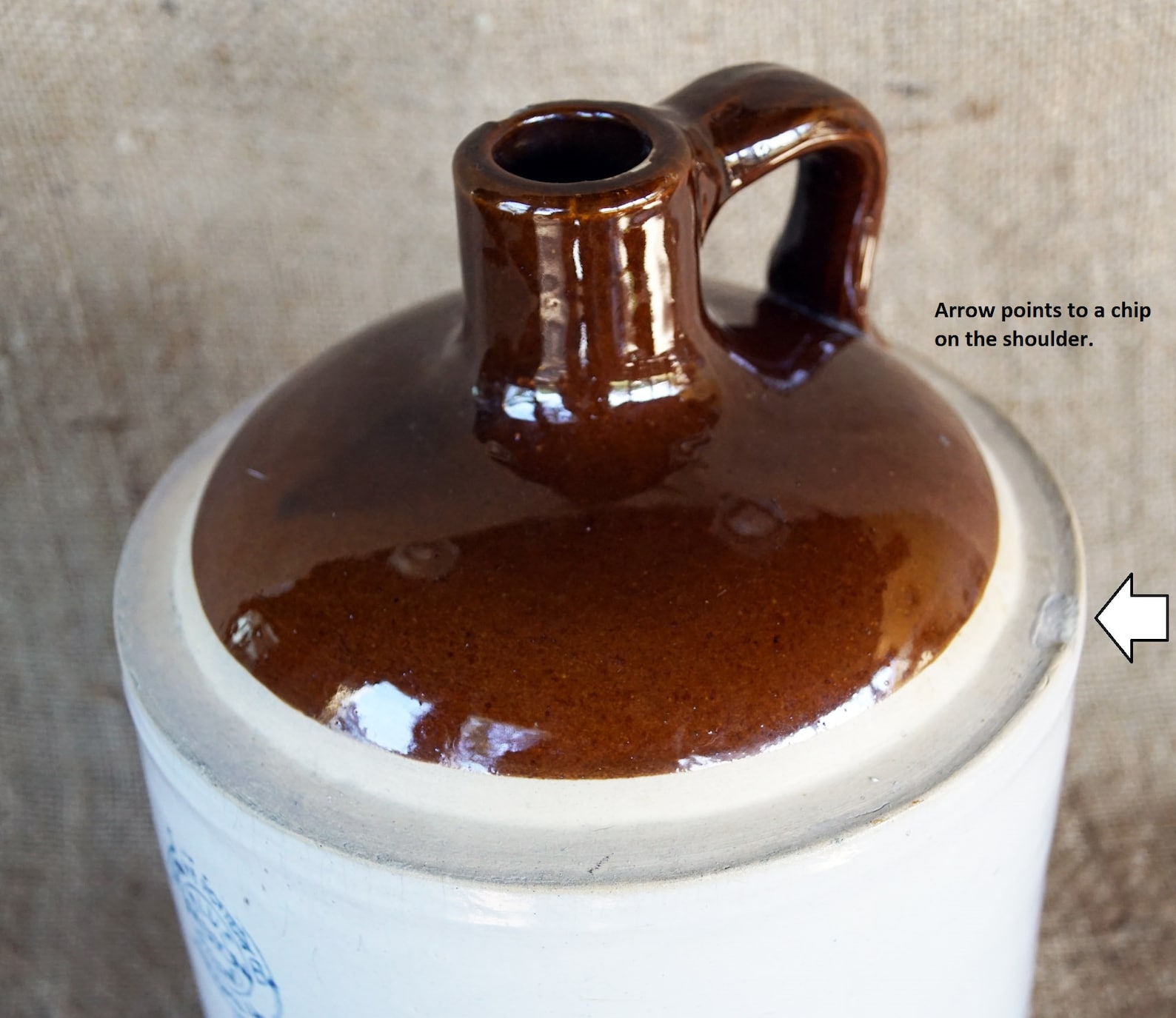 BUCKEYE BLUE RIBBON Brand Stoneware Jug From Macomb, Ill. 1920's Era ...
