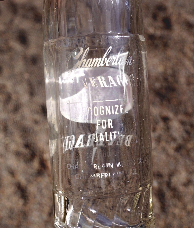 Vintage CHAMBERLAIN SODA POP Bottle Embossed and Painted | Etsy