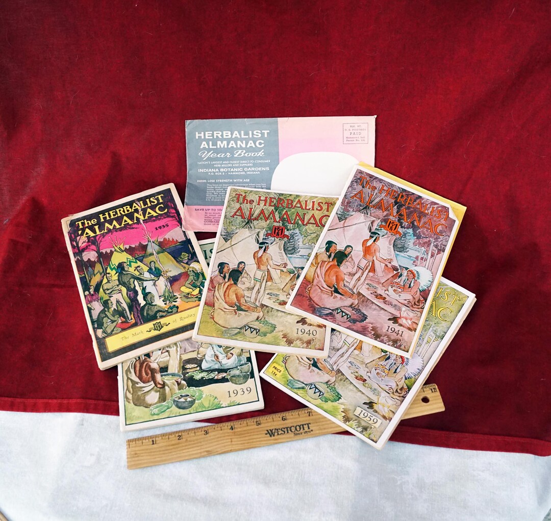 5 Issues THE HERBALIST ALMANAC, 1935 – 1959 Great Condition: Indiana ...