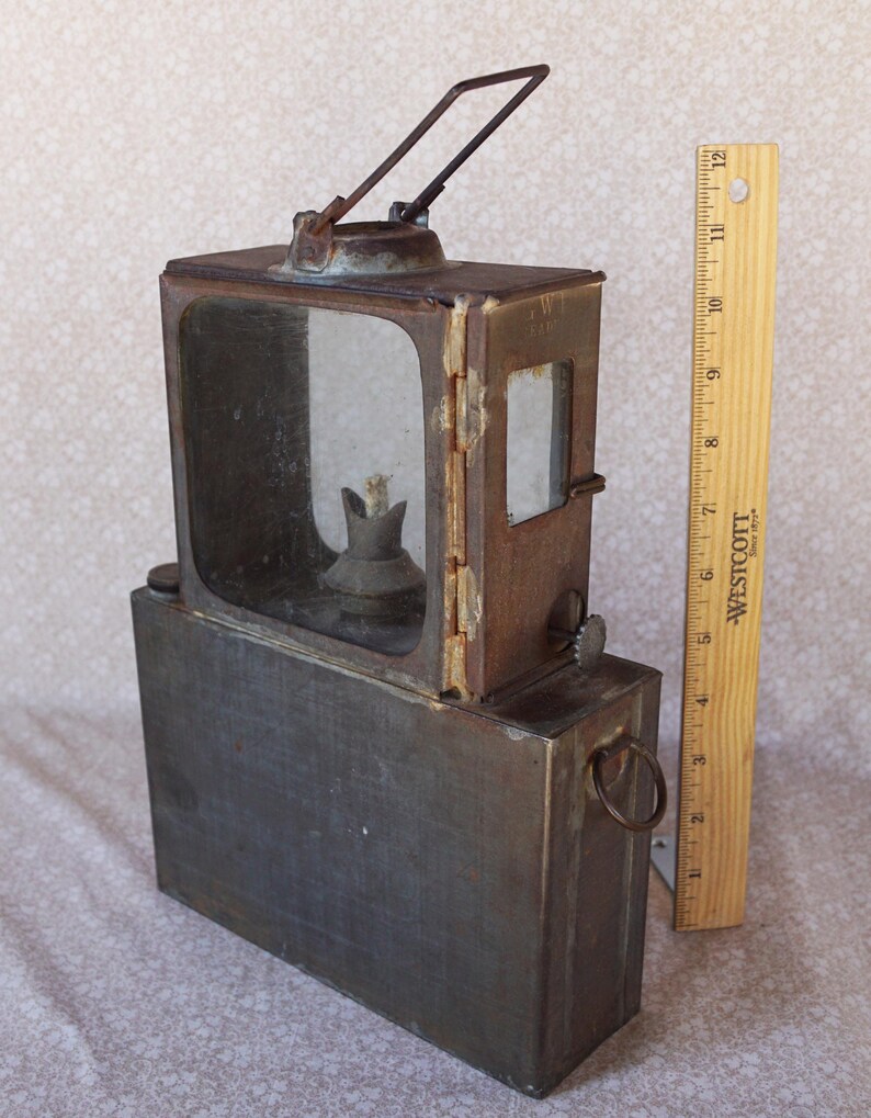1940s BRW RAILROAD LANTERN Original Glass Burner and Caps. - Etsy
