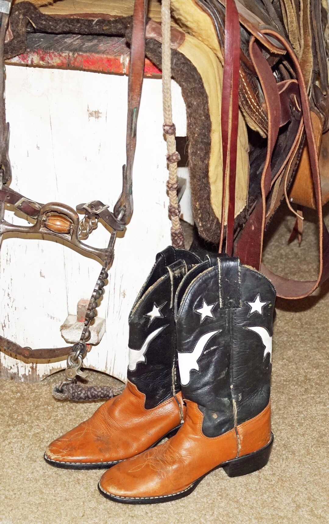 Vintage CHILDS COWBOY BOOTS 1950s Western Apparel Every Childs Dream ...