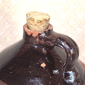 Antique STONEWARE COILED REDWARE Jug: Very Heavy, Very Old, Brown 1 Gal ...