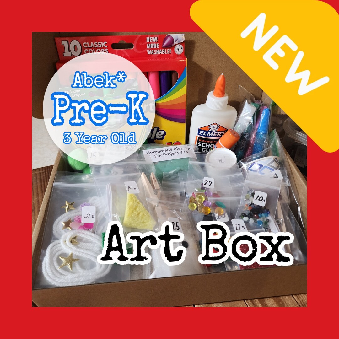 Pre-k Abeka Art Supply Box pre-packaged Supplies for the Entire Year arts & Crafts With Amber ...
