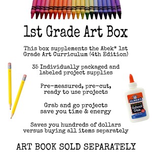 1st Grade Art Box - Pre-packaged Project Supplies for the Entire School Year!! - Etsy