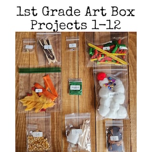 1st Grade Art Box - Pre-packaged Project Supplies for the Entire School Year!! - Etsy