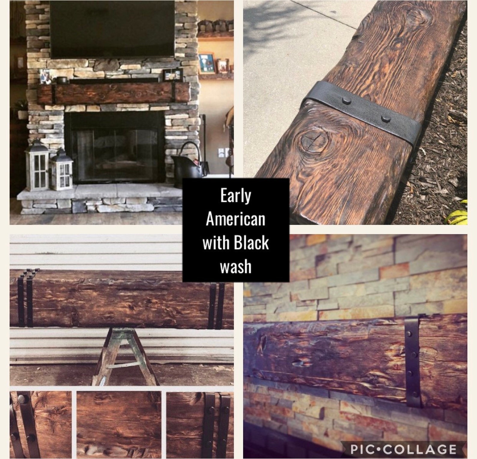 Rustic Fireplace Mantel With Metal Straps & Bolts Custom Made - Etsy UK