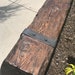 Rustic Fireplace Mantel With Metal Straps & Bolts, Custom Made to Order ...