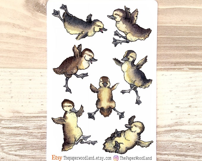 Duckling Planner Stickers Cute Duck Stickers Farm Animal 4H | Etsy